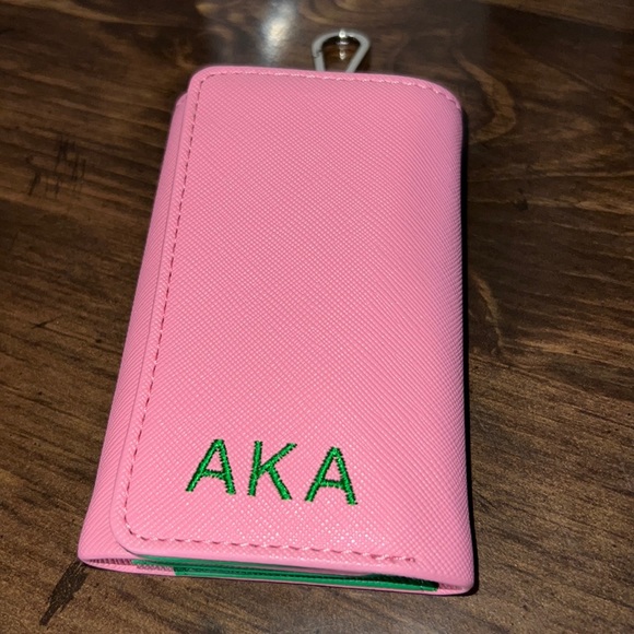 Accessories | Alpha Kappa Alpha Aka Logo Wallet With Carabiner Loops ...
